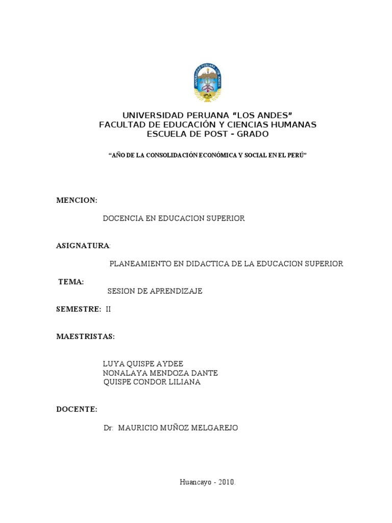cARATULA UPLA | PDF | Aprendizaje | Modificación de comportamiento