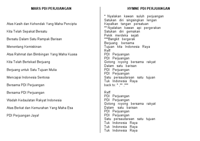 Mars Pdi Perjuangan | PDF
