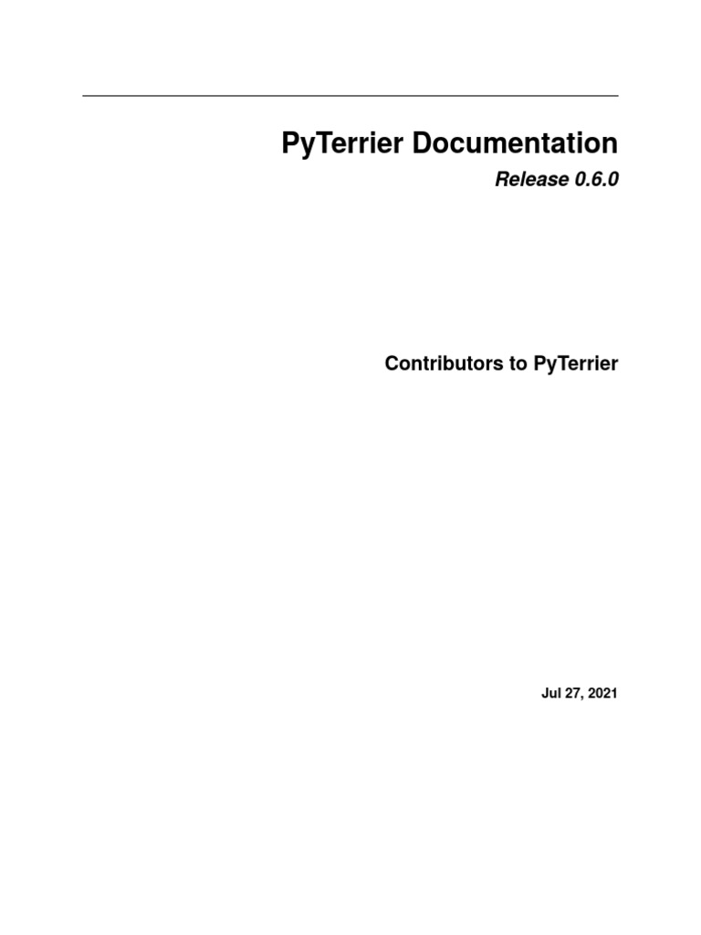Pyterrier Readthedocs Io en Latest | PDF | Java (Programming Language ...