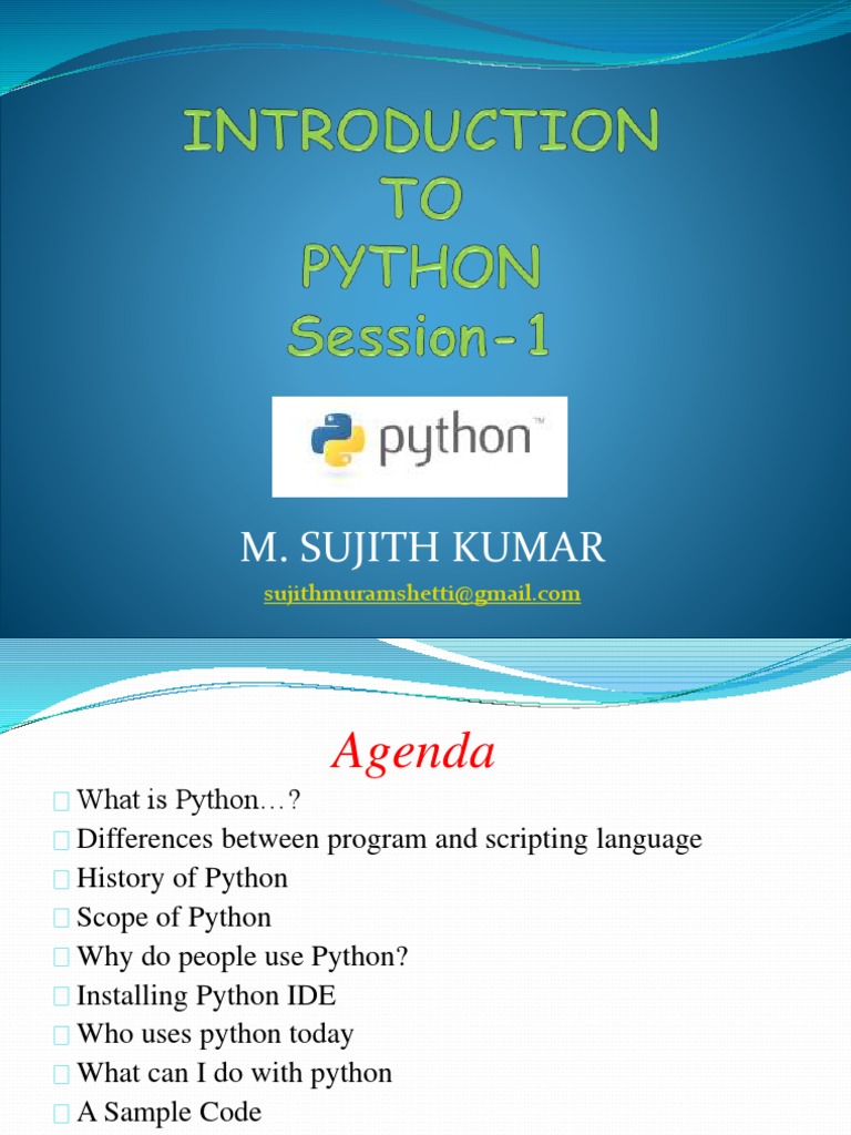 M. Sujith Kumar | PDF | Python (Programming Language) | Compiler
