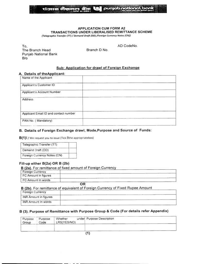 FORM A2 Revised Form | PDF | Banks | Financial Transaction