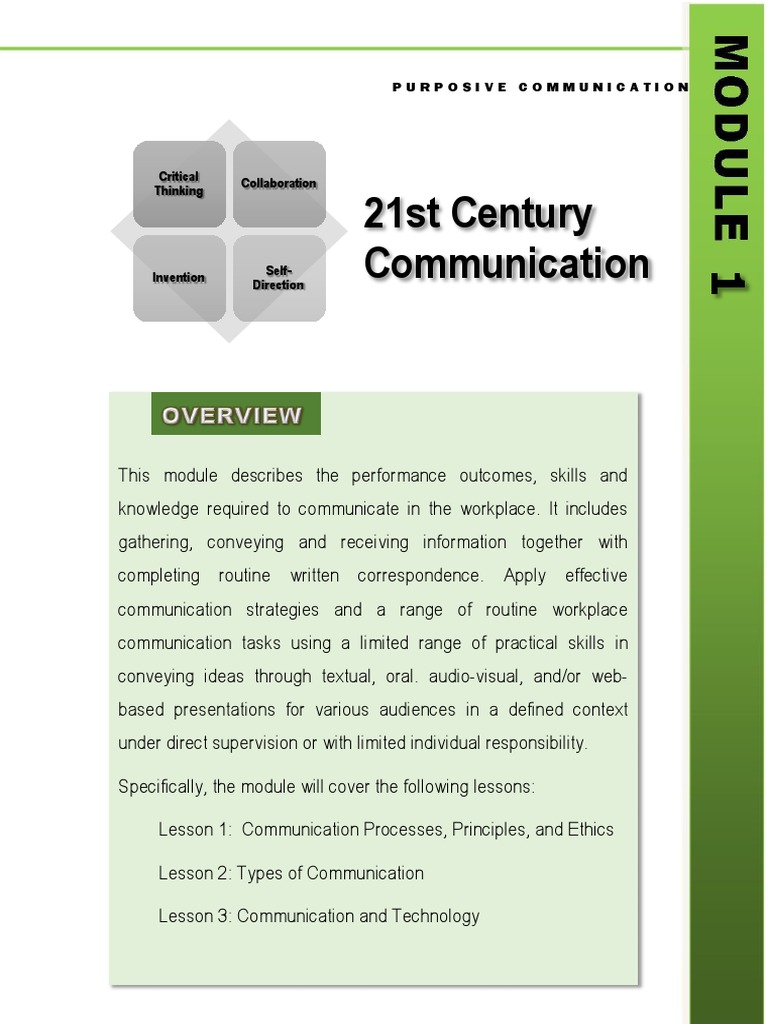 21st Century Communication: Critical Thinking Collaboration | PDF ...