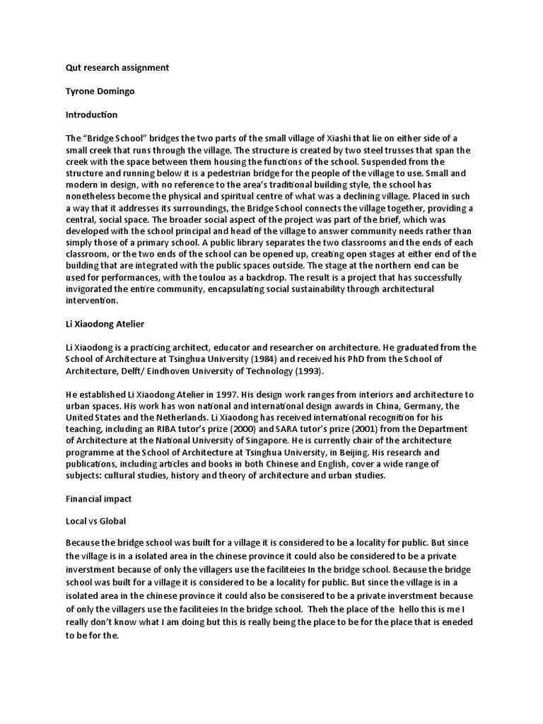 Qut Research Assignment Tyrone Domingo | PDF | China | World Politics