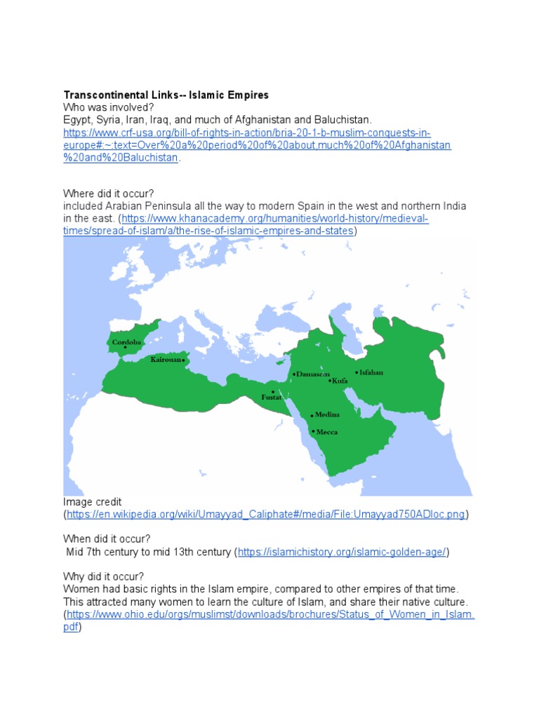 The Rise and Spread of Islamic Empires Through Trade, Military Conquest ...