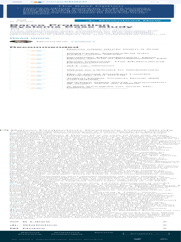 Barco Projection Systems Case Study | Download Free PDF | Sony | Business