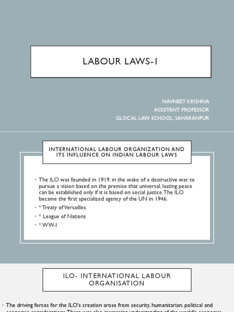 Labour Laws Slides 4 - 5 | PDF | International Labour Organization ...