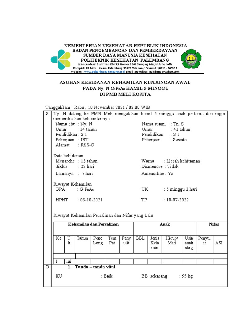 SOAP Kehamilan K.A | PDF