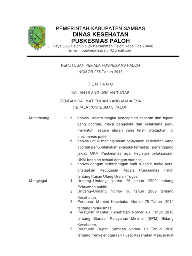 5.3.3 EP1 - SK KAJIAN ULANG URAIAN TUGAS-Vina Virgianti | PDF