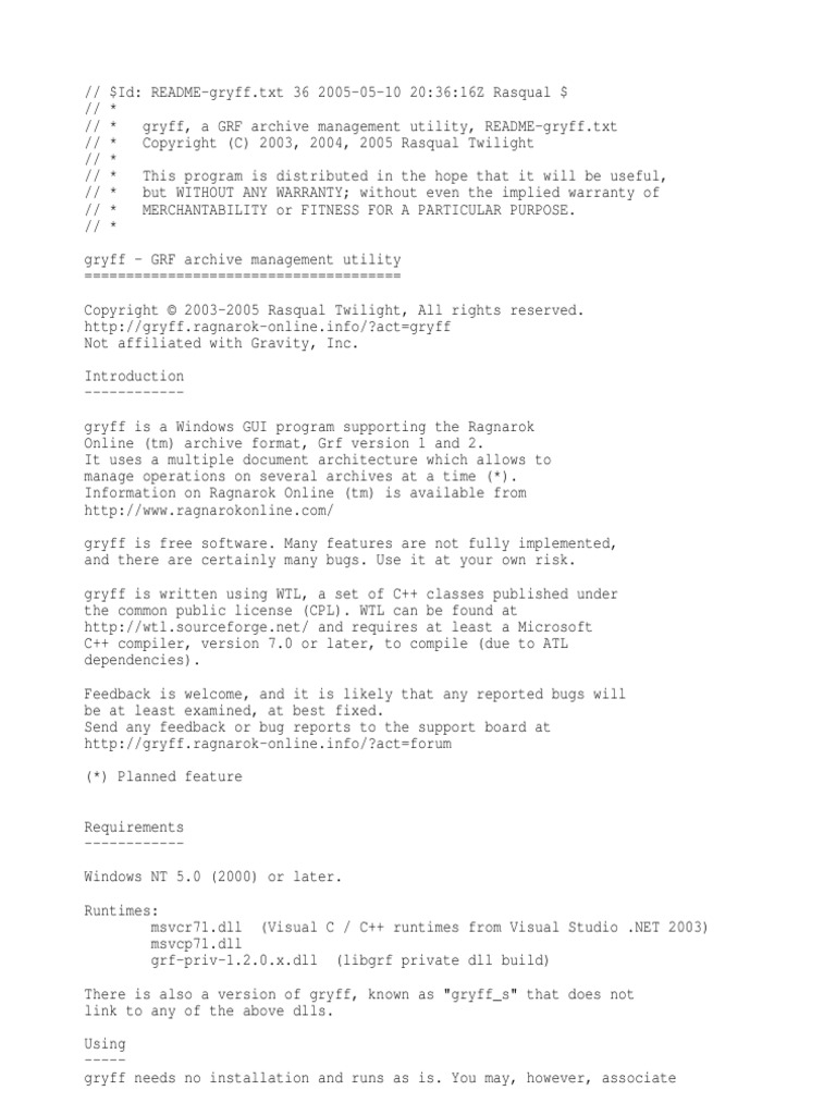 Readme Gryff | PDF | Filename | Command Line Interface