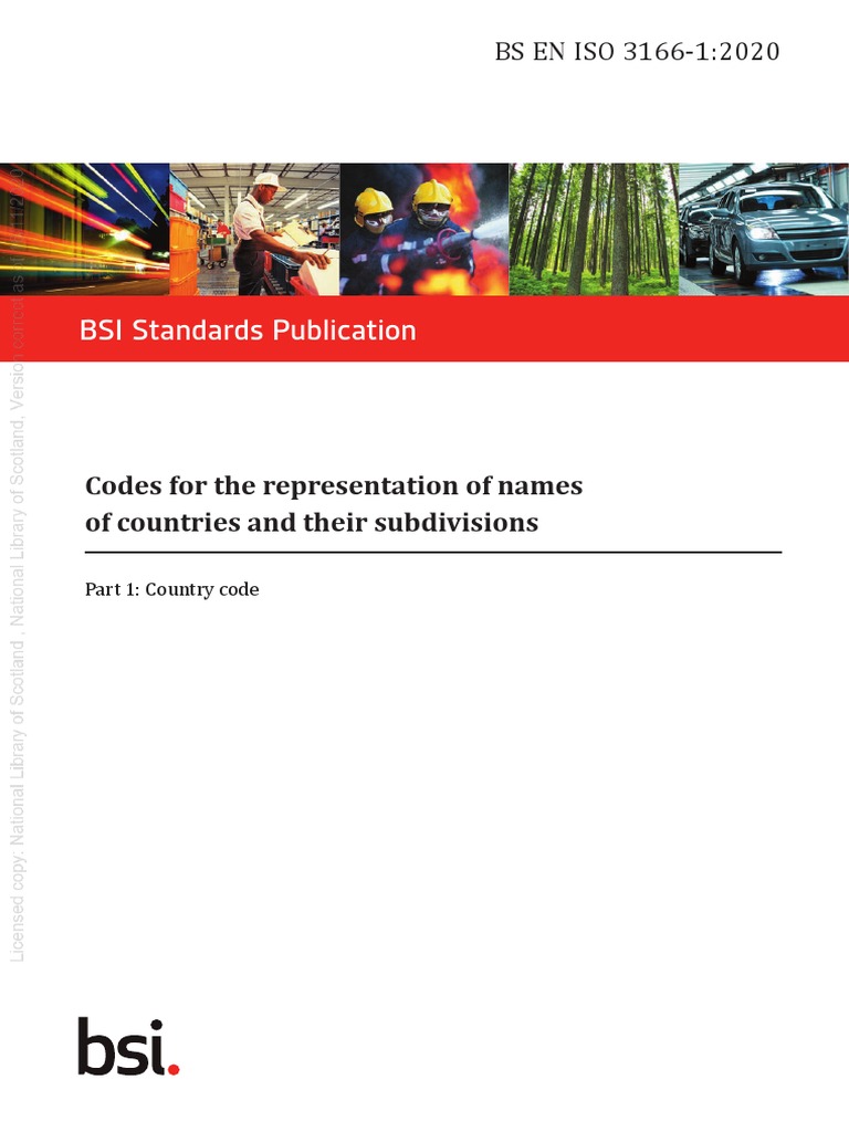 BS en Iso 3166-1-2020 | PDF | Naming Conventions | Written Communication