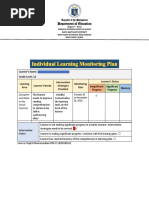Individual Learning Monitoring Plan | PDF | Behavior Modification | Learning