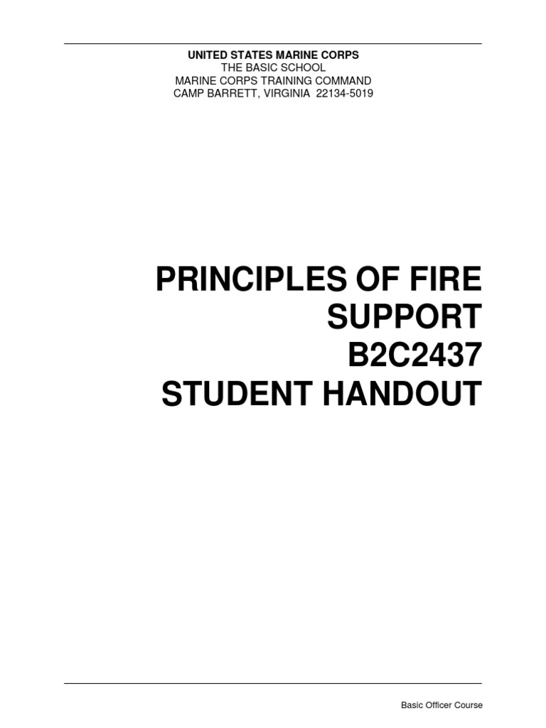 Principles of Fire Support Overview | PDF | Artillery | Shell (Projectile)