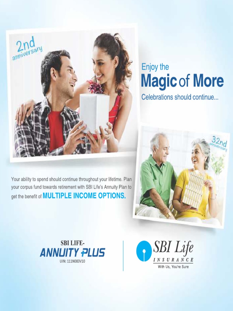 SBI Life - AnnuityPlus - Brochure | PDF | Annuity (European) | Life Annuity