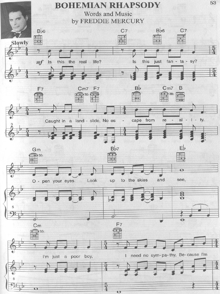 Queen - Piano & Voice Sheet Music | PDF
