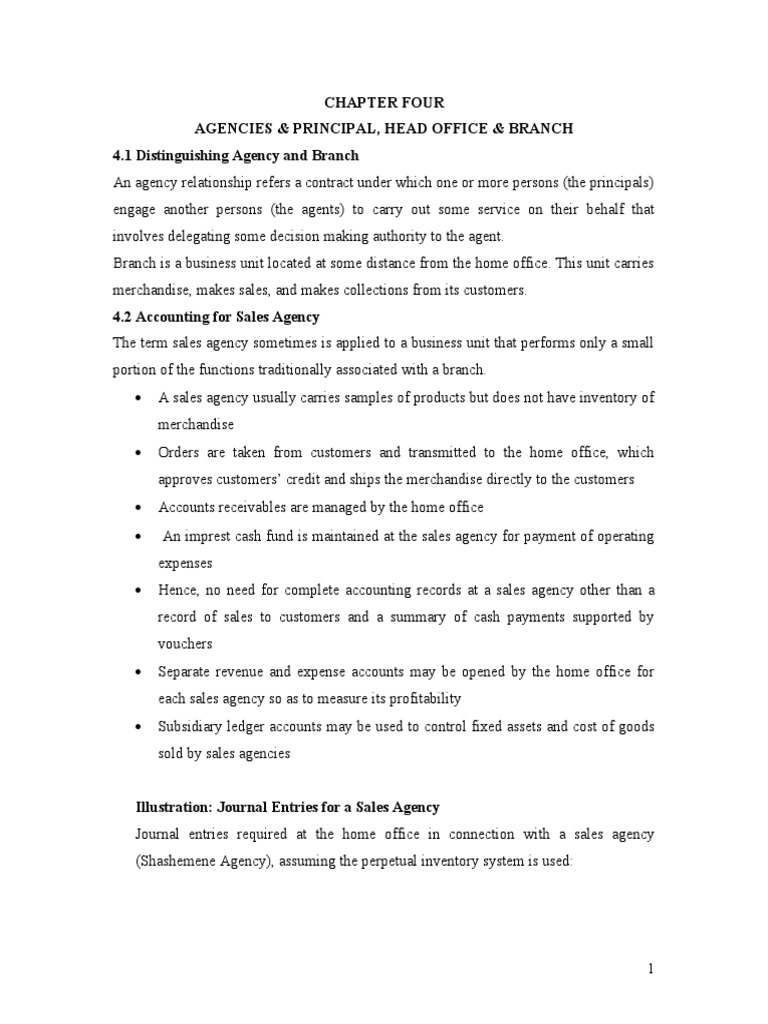 Branch Accounting and Financial Management | PDF | Debits And Credits ...