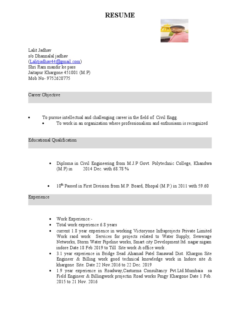 Lalit 2020 Resume | PDF