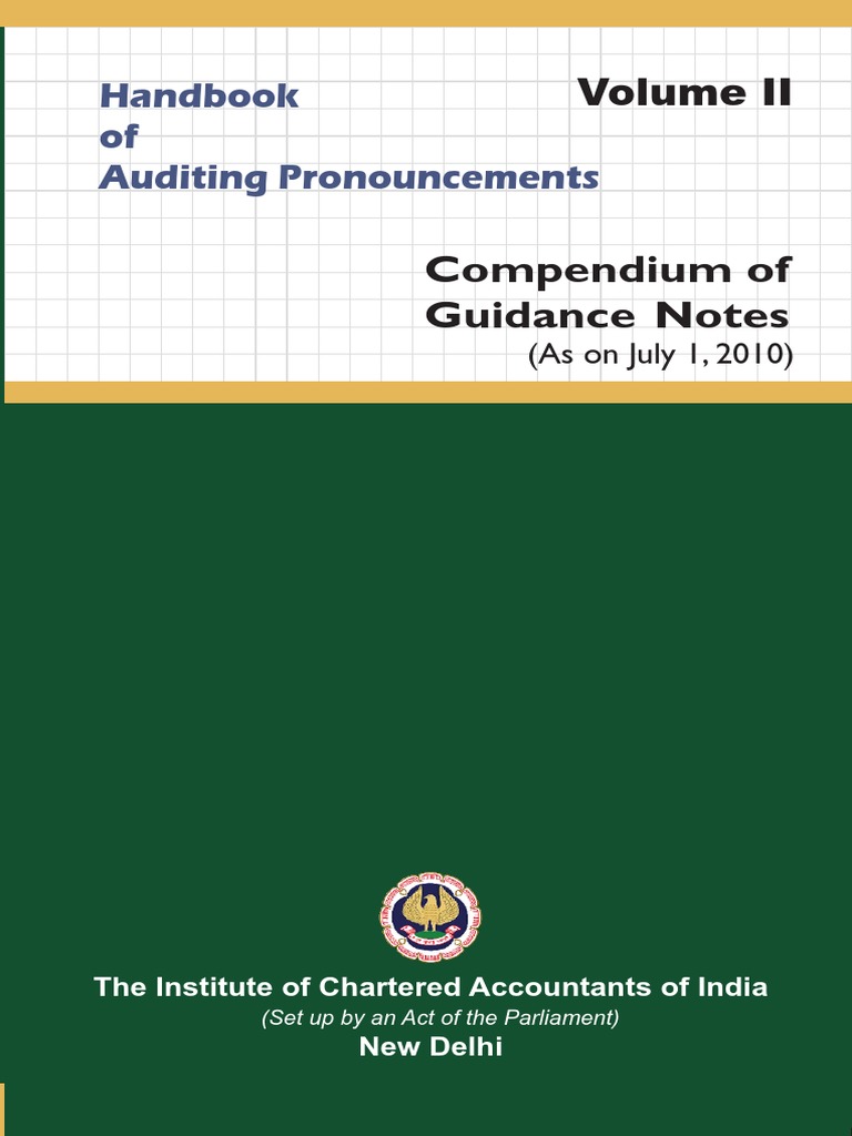 Compendium of Guidance Notes | PDF | Audit | Financial Audit