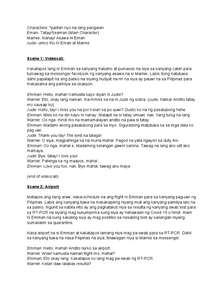 Short Film Script | PDF