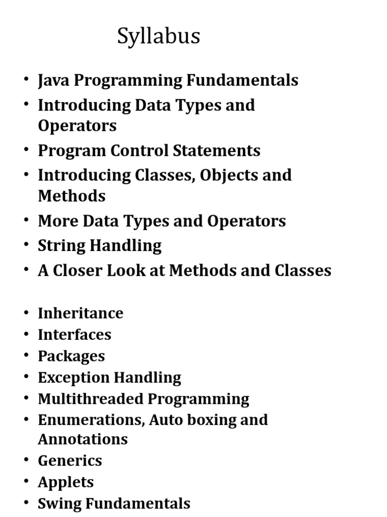 Java Programming Fundamentals | PDF