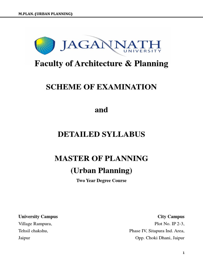 M.Plan (Urban Planning) - I Semester | PDF | Waste Management | Economics