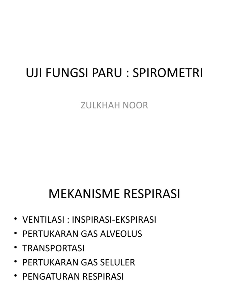 Uji Fungsi Paru | PDF