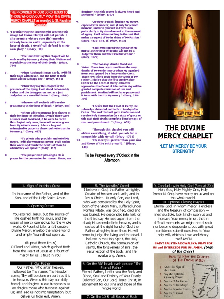 Divine Mercy Chaplet Short | PDF | God The Father | Christian Belief ...