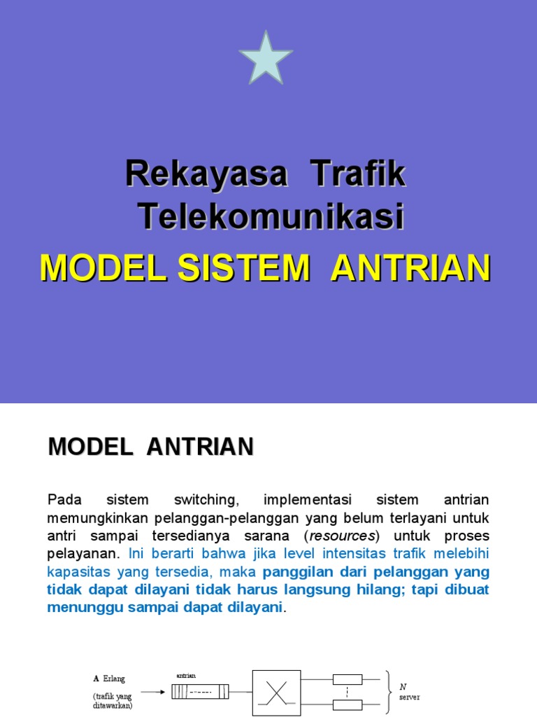 1 - Rekayasa Trafik Telekomunikasi - MODEL SISTEM ANTRIAN | PDF