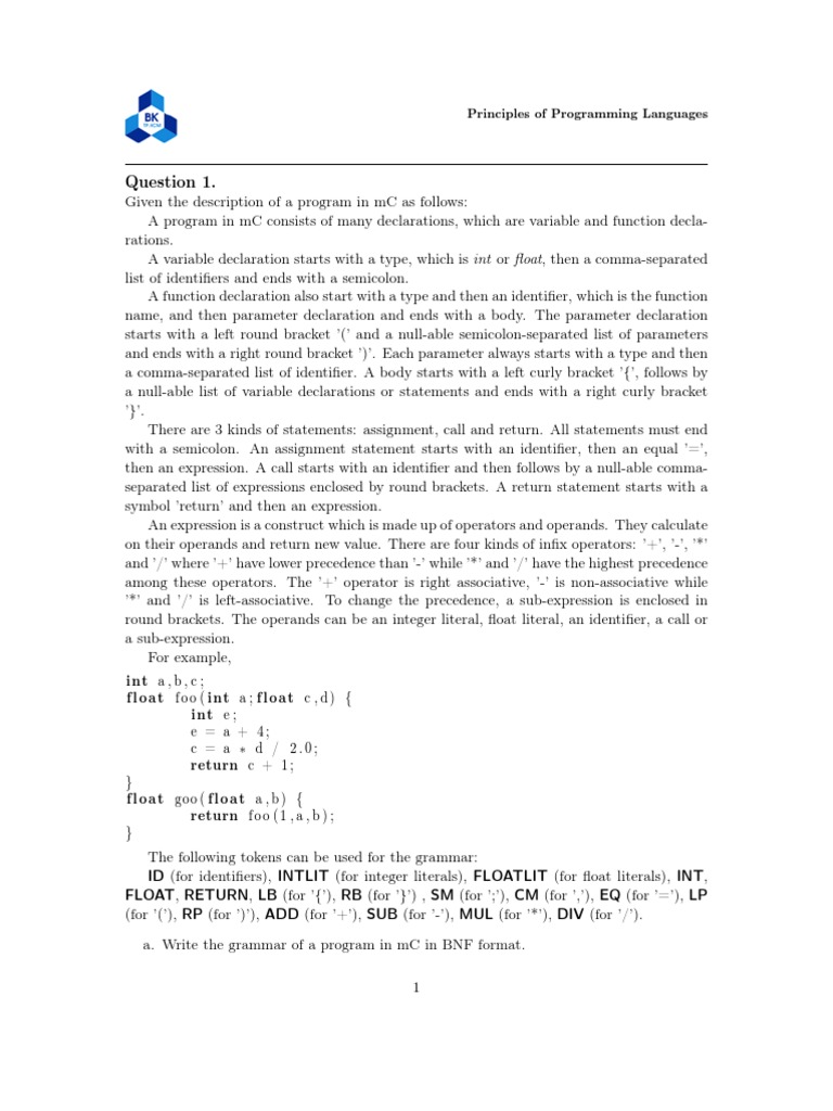 Principles Of Programming Languages Pdf Parameter Computer Programming Computing