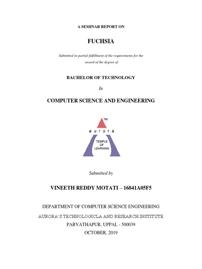 Fuchsia: Computer Science and Engineering | PDF | Software Development ...