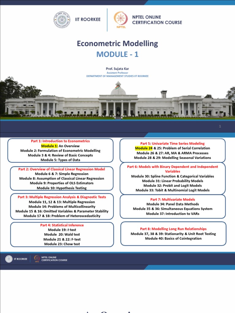 Econometric Modelling: Module - 1 | Download Free PDF | Econometrics | Regression Analysis