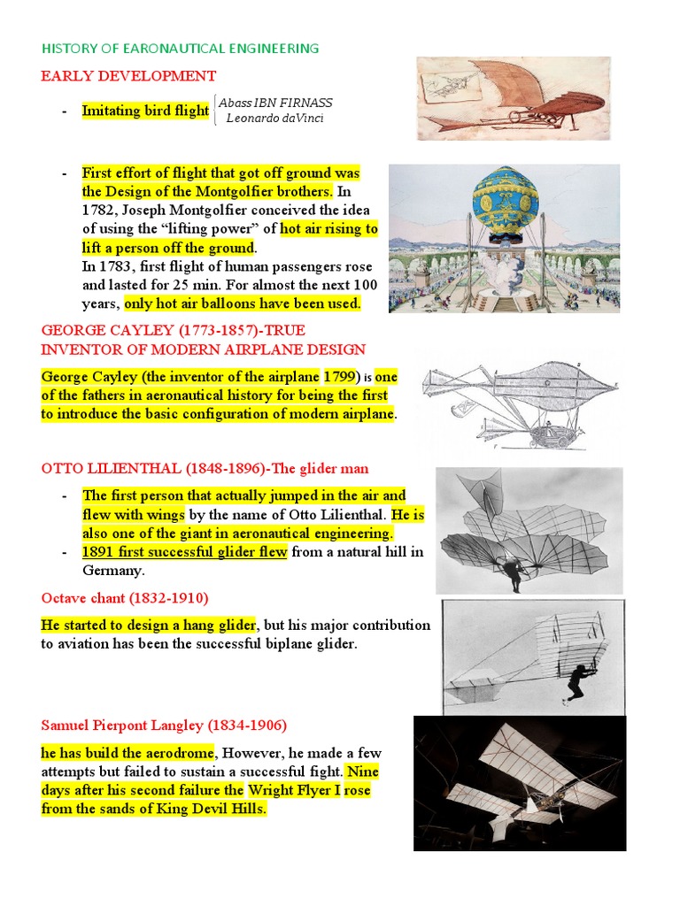 History of Aeronautical Engineering | PDF | Aeronautics | Wright Brothers