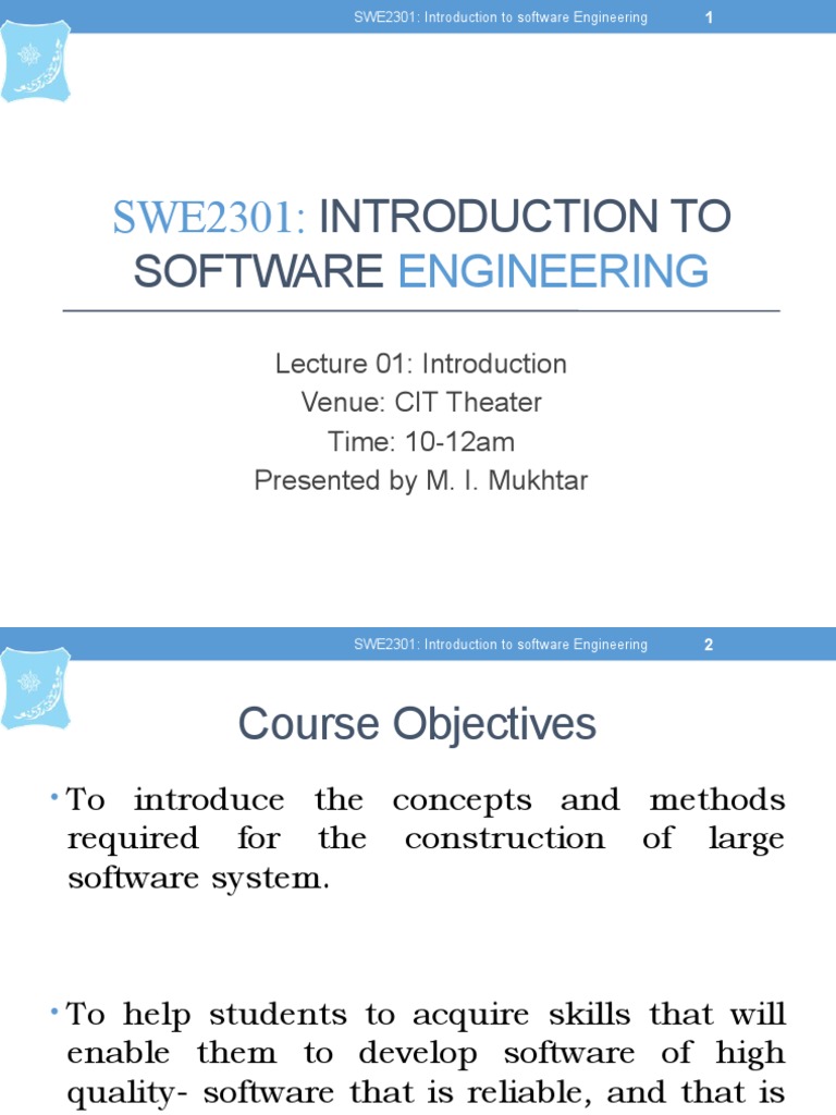Lect1 Course Introduction | PDF | Software | System