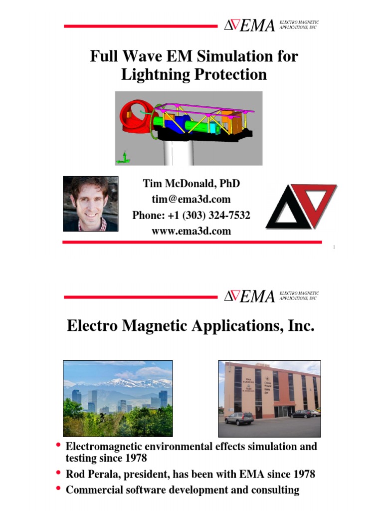 Ema3d Full Wave Em Simulation For Lightning Protection Pdf