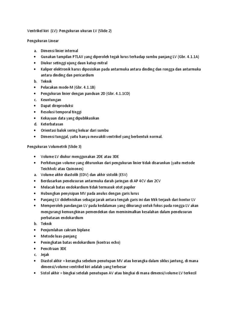 Fungsi Sistolik Normal LV: 28-44% | PDF | Metode & Bahan Ajar