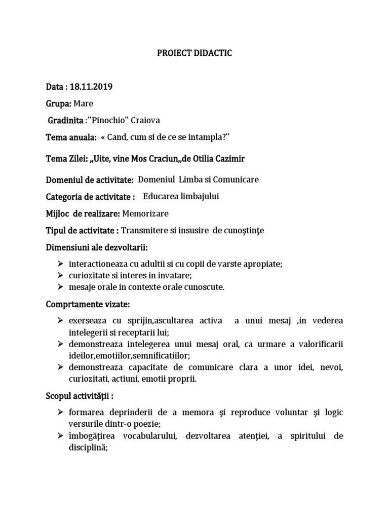 Proiect DLC Memorizare | PDF