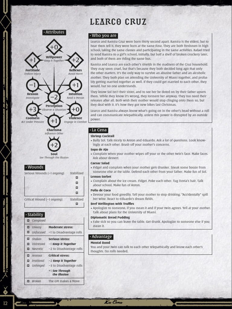 KULT - Divinity Lost - Quickplay Scenario - La Cena-12 | PDF | Cuisine | Foods