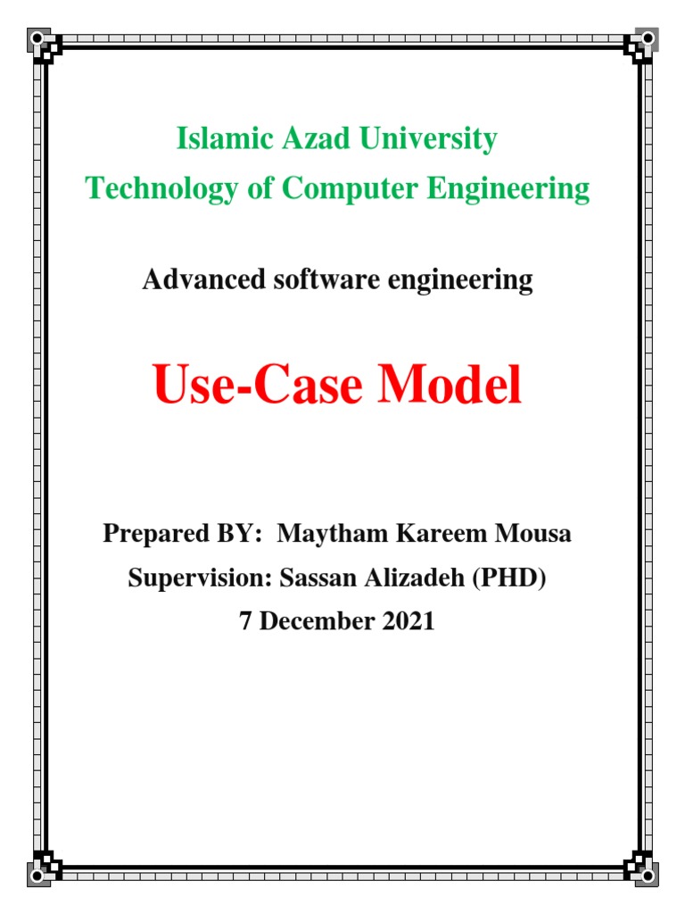 Use-Case Model | PDF | Use Case | System