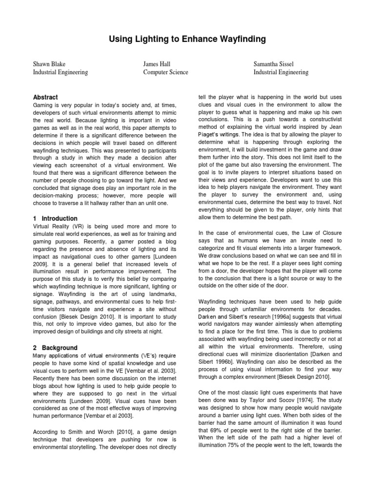 Using Lighting To Enhance Wayfinding | PDF | P Value | Lighting