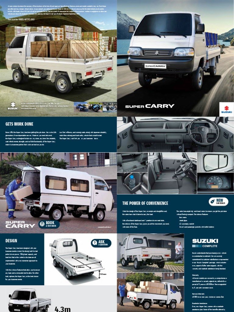 Suzuki Super Carry Brochure 2020 | PDF | Steering | Transport
