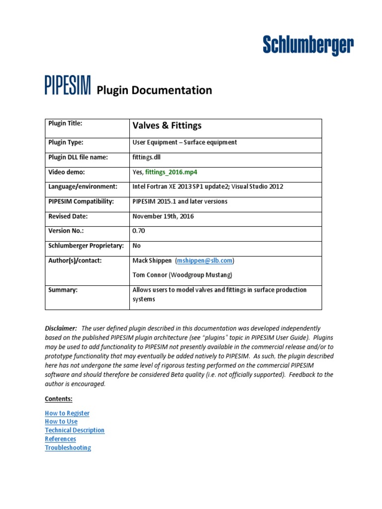 Pipesim Valves Fittings Plugin Compress | PDF | Thermal Expansion