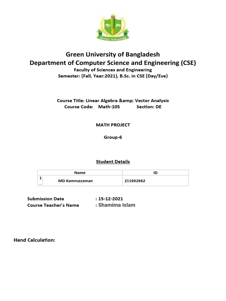 Lab Project Report Template - CSE | PDF