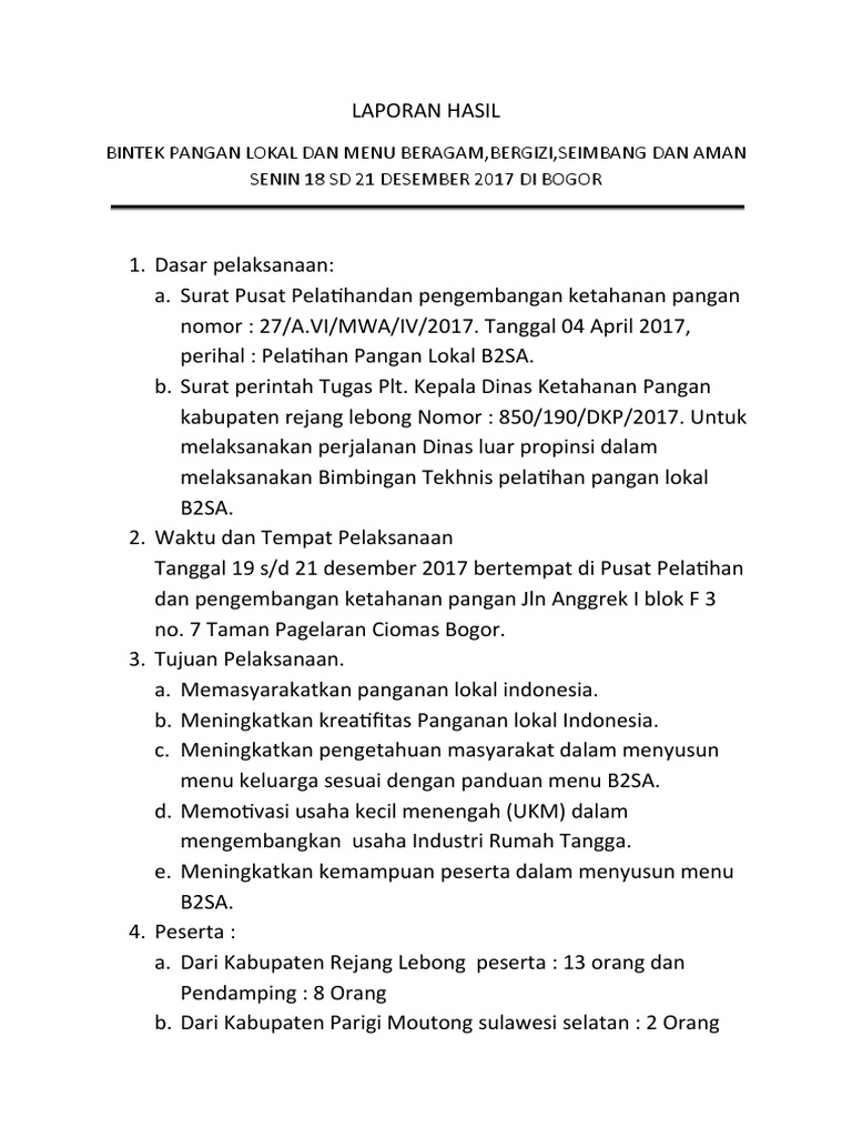 Laporan Hasil B2sa | PDF | Kesehatan Holistik
