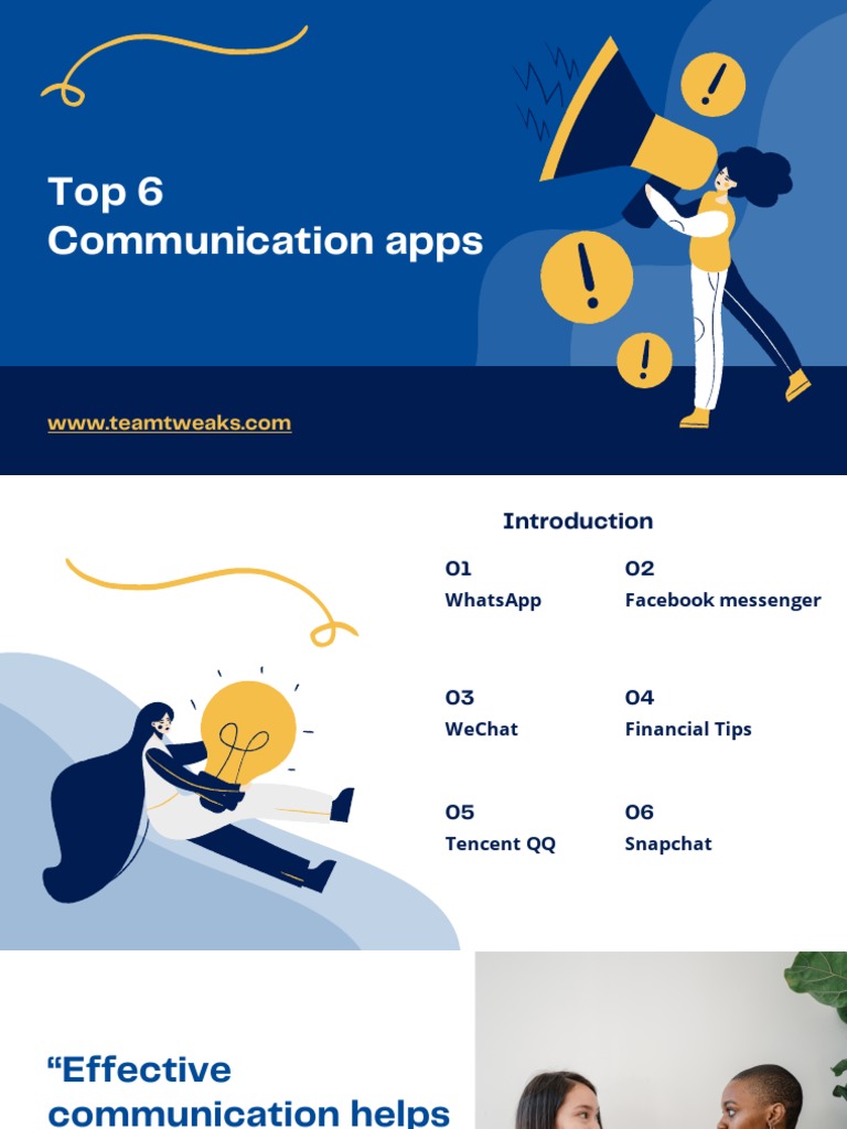 Top 6 Communication Apps | PDF | Mobile App | Facebook