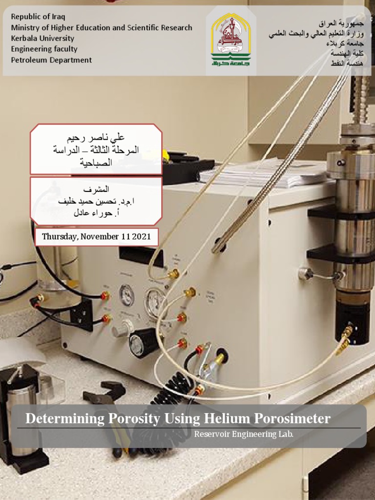 Determining Porosity Using Helium Porosimeter: Reservoir Engineering ...