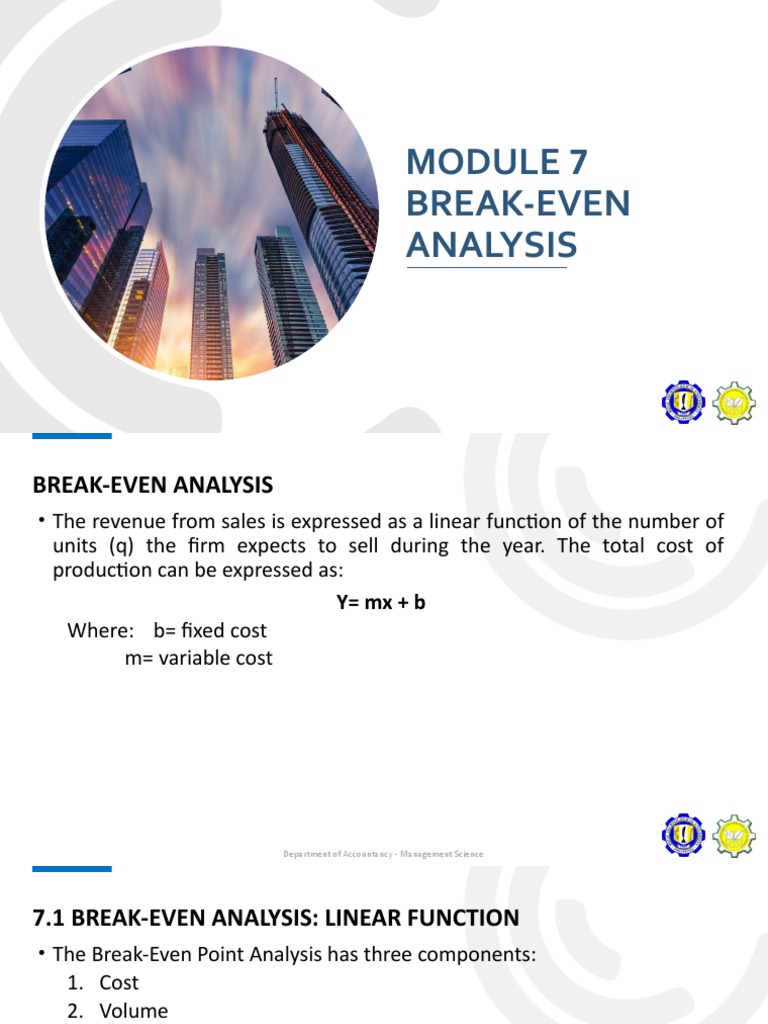 Break-Even Analysis in Business Functions | PDF | Maxima And Minima ...
