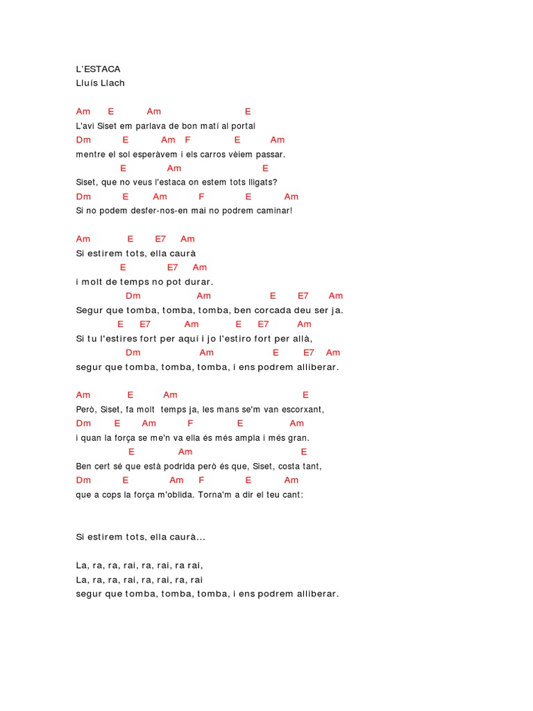 LLUÍSLLACH L'Estaca | PDF