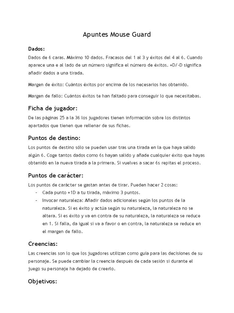 Guía Completa de Mouse Guard RPG | PDF | Naturaleza | Persuasión