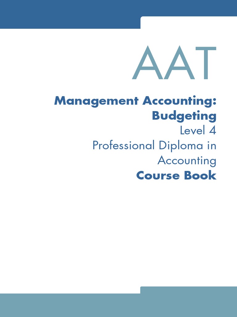 Level 4 - Management Accounting Budgeting - Course Book | PDF | Expense ...