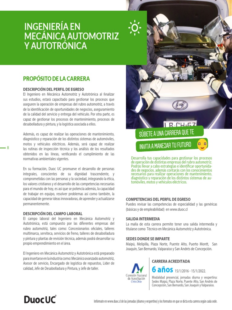 Ing en Mecanica Automotriz | PDF | Ingeniería | Industria automotriz