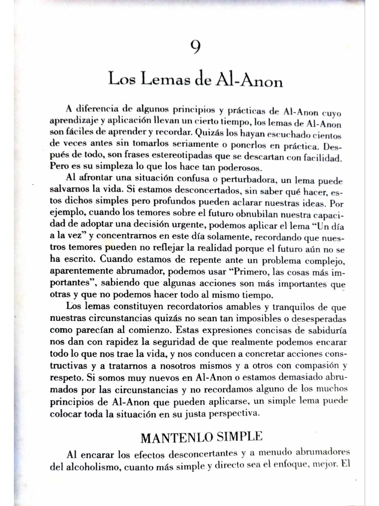 Lemas de Alanon | PDF